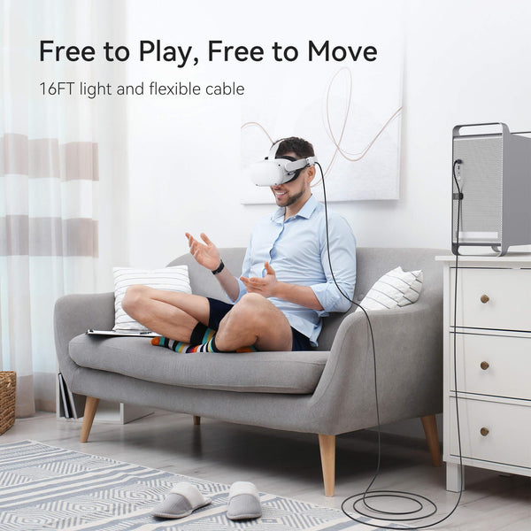 Link Cable 16FT Compatible with Quest 2, with Cable Clip Accessories ...